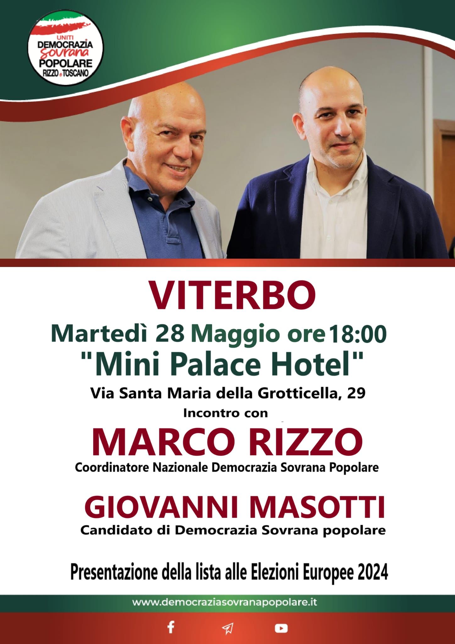 Democrazia Sovrana Popolare: Marco Rizzo a Viterbo con Giovanni Masotti ...